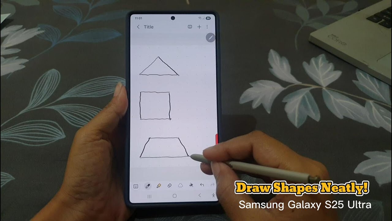 How to Use Dotted Template in Samsung Notes for Drawing Shapes | Galaxy ...