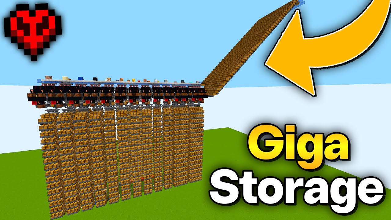Building a GIGA Storage in Hardcore Minecraft! - YouTube