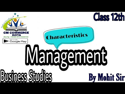 Class 12 || Characteristics of Management in English (Business Studies ...