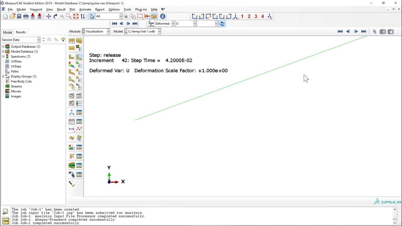 Pluck a guitar string in Abaqus - YouTube