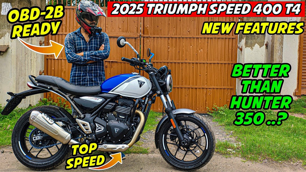 2025 New Triumph Speed 400 T4 Blue colour Review || Top Speed - Better ...