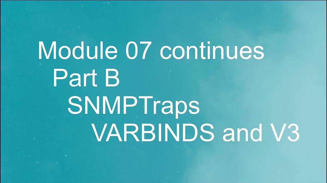 OpenNMS 101 Module 07 B SNMPTrap and VarBinds - YouTube