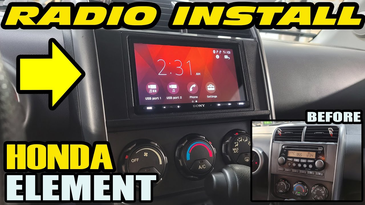 HONDA ELEMENT SONY RADIO INSTALL - HOW TO - YouTube