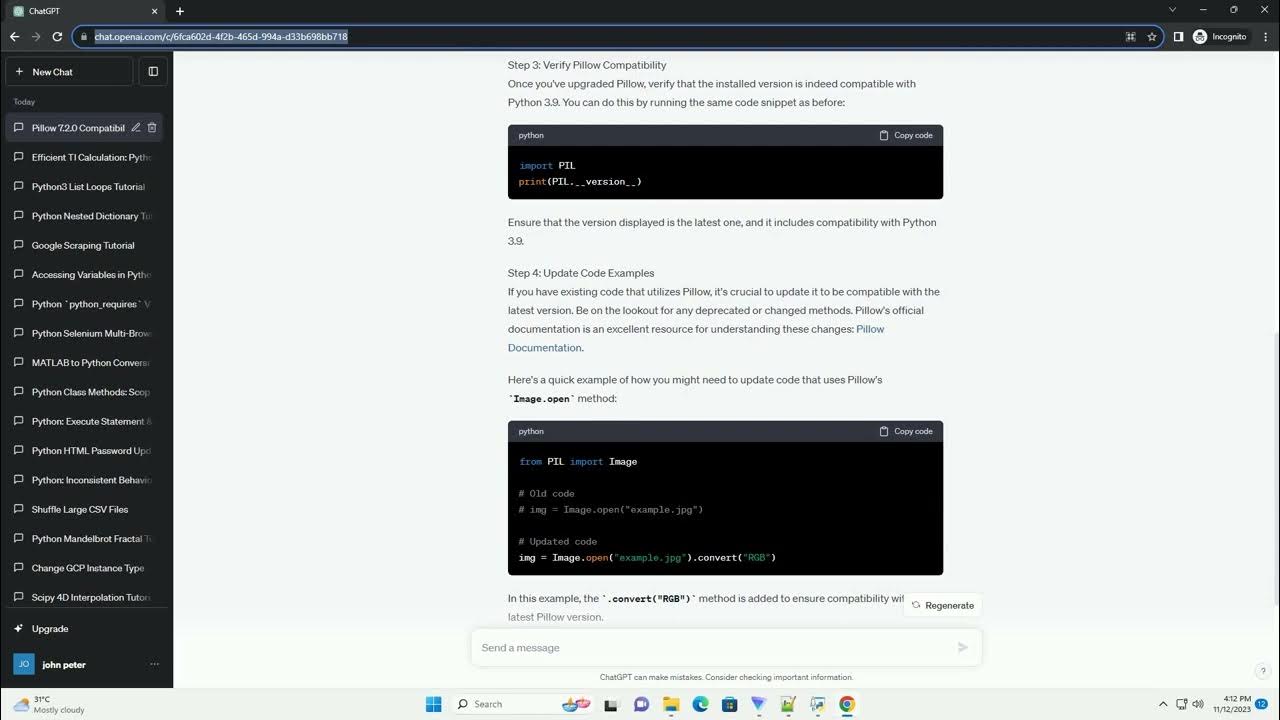 Pillow 7 2 0 does not support Python 3 9 - YouTube