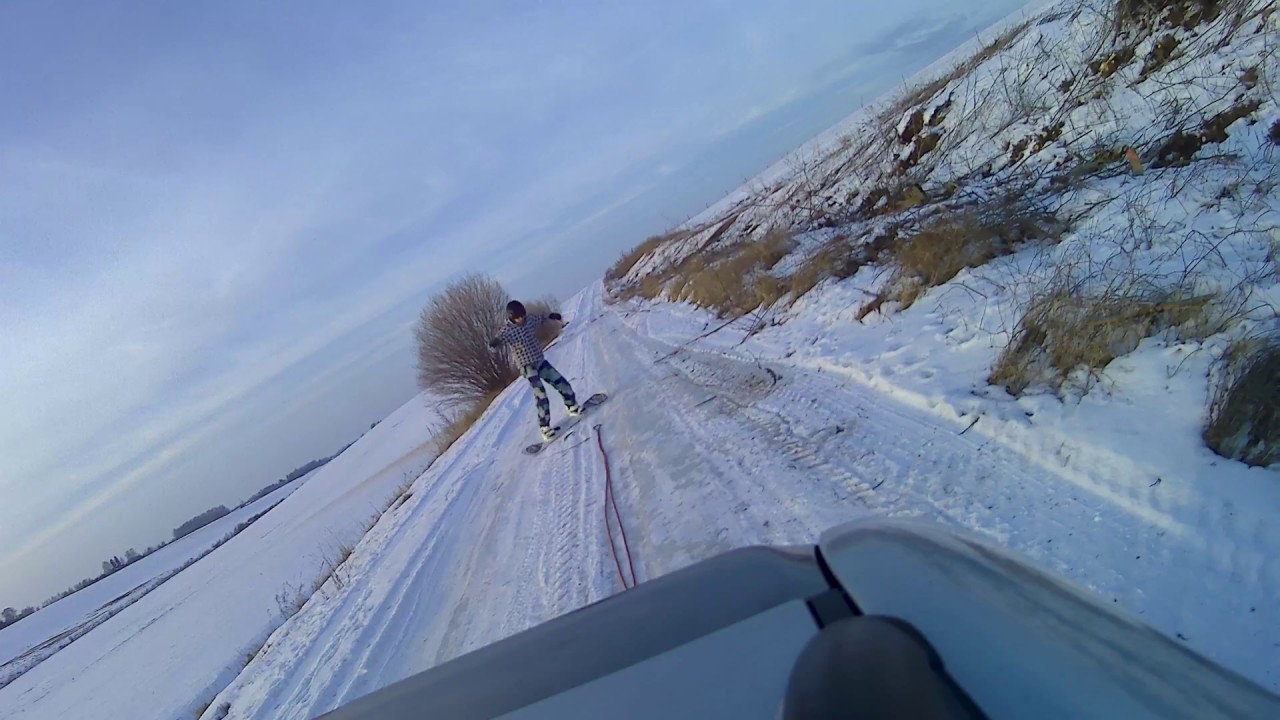 snowboarding with car Lithuania 03112018 073809A - YouTube