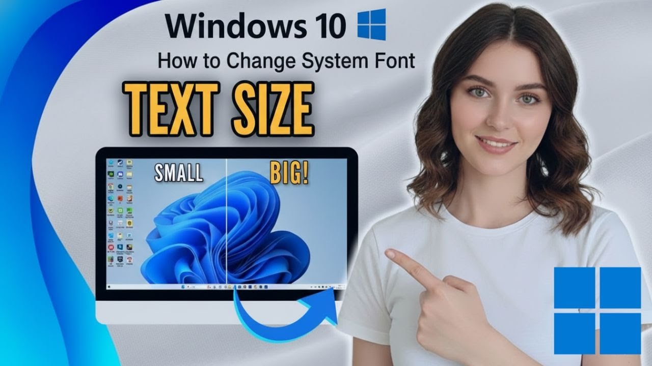 Windows 10: How to Change Text Size (System Font Size) - YouTube