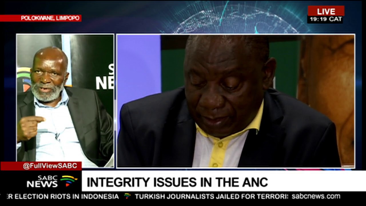 George Mashamba on ANC and integrity issues - YouTube