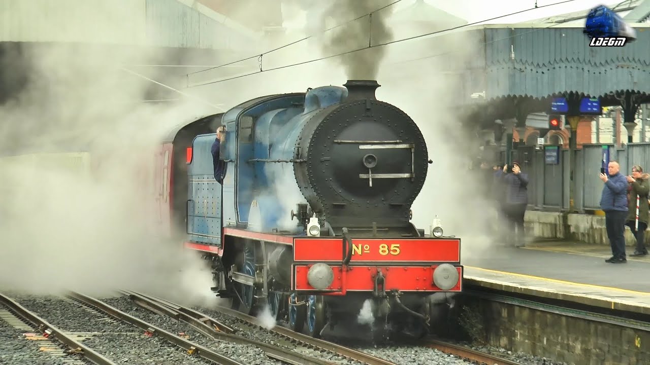 Merlin Steam Locomotive & RPSI The Midlander Train in Dublin Connolly ...