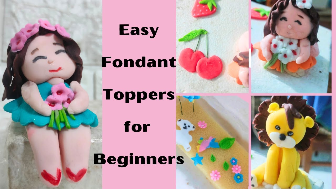 Easy Homemade Fondant Toppers Tutorial: 2D and 3D Techniques for Cake ...