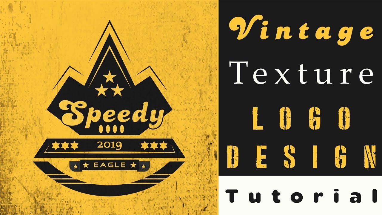 How To Make Vintage Texture Logo Design | Adobe Illustrator Tutorial ...