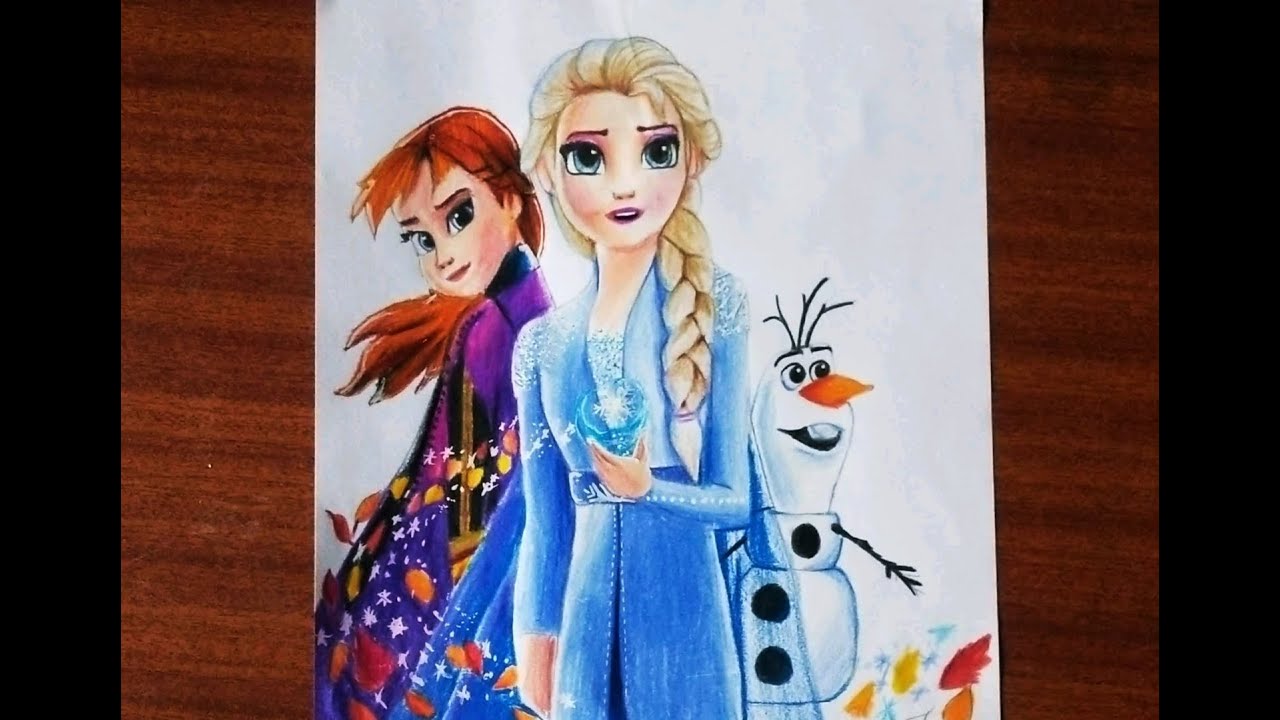 How to draw Anna and Elsa | Disney Princesses | Frozen 2 - YouTube