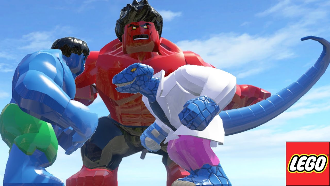 Blue Hulk Vs Red Hulk Vs Blue Lizard - Lego Marvel Super Heroes Game ...