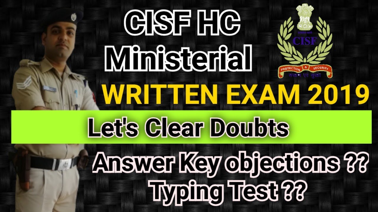 CISF HCM Answer Key Challenge?? Typing Test?? - YouTube