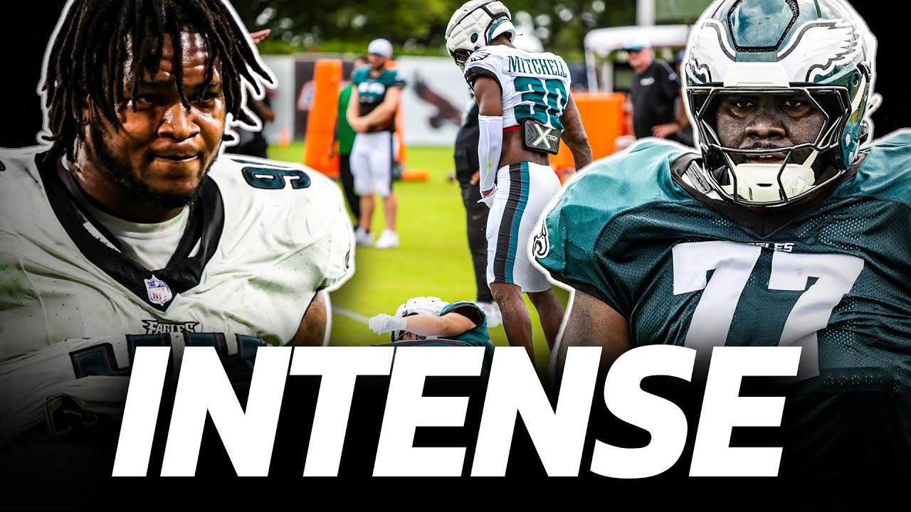 The Eagles Defense SET THE TONE at Training Camp... - YouTube