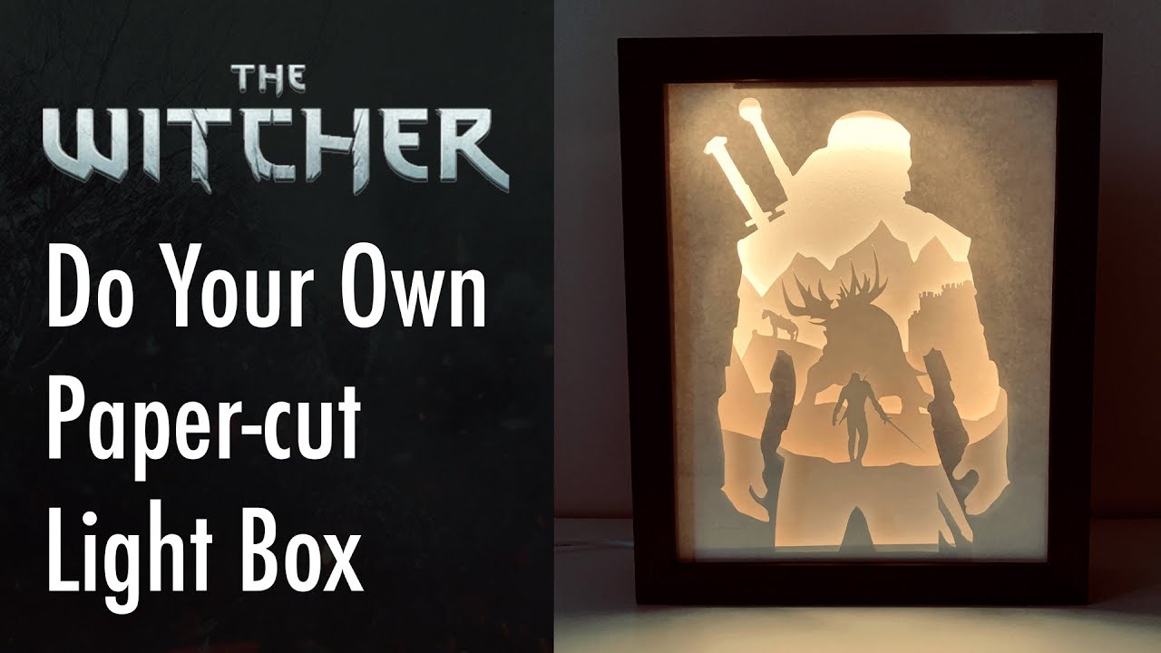 How To Make The Witcher Paper-cut Light Box | DIY Tutorial - YouTube