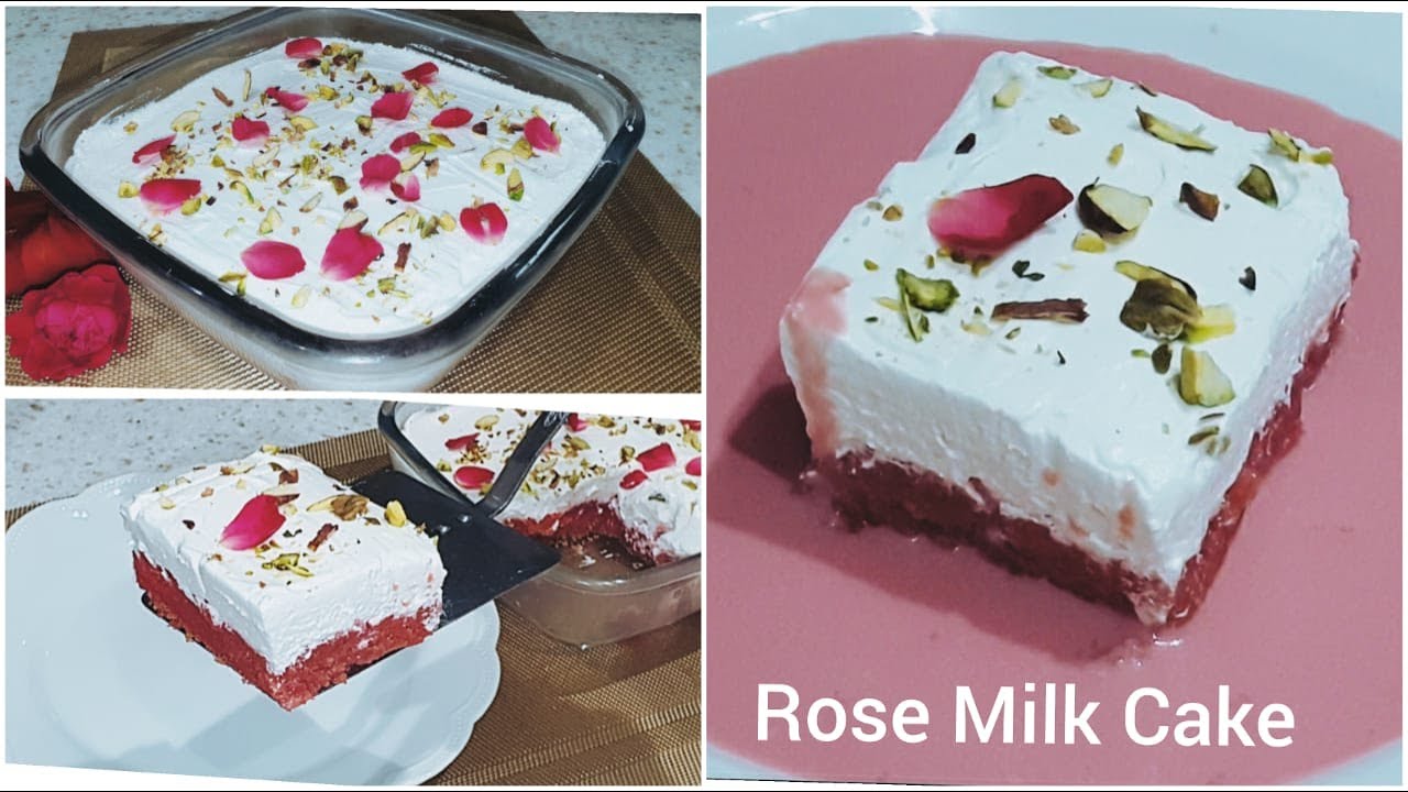 Rose Milk Cake | Rose Milk Tres Leches Cake | Eggless & Without Oven ...
