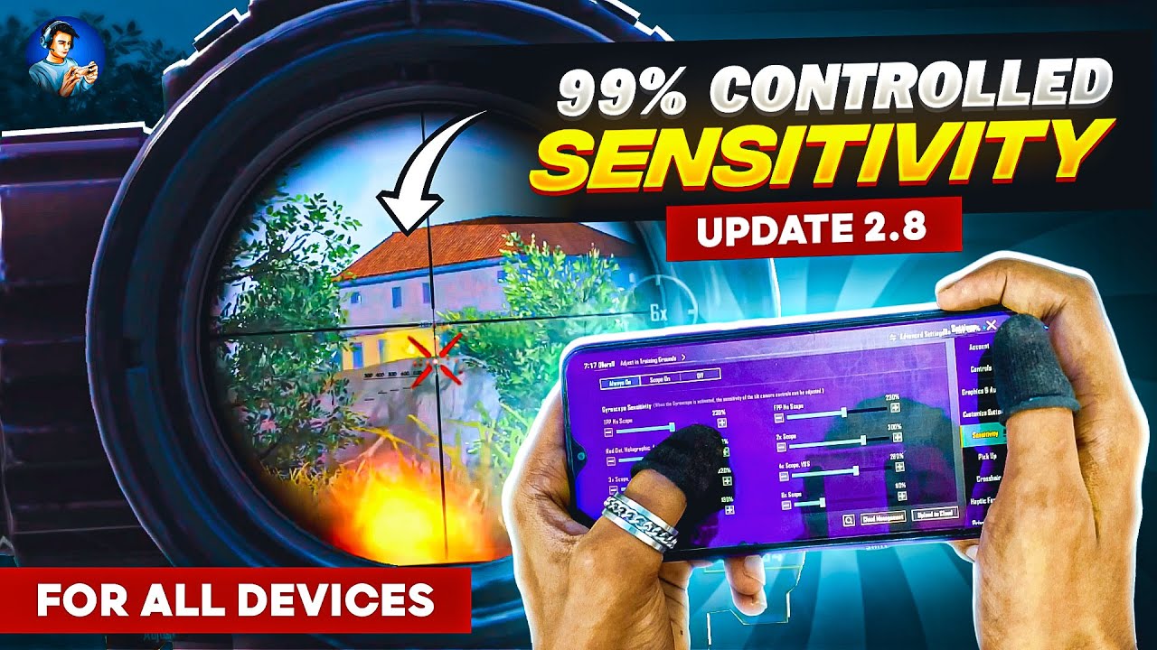 🔥99% Controlled sensitivity for bgmi 2.8 update | Best sensitivity ...