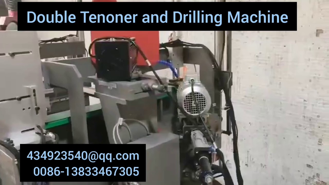 Double Tenoner and Drilling Machine - YouTube