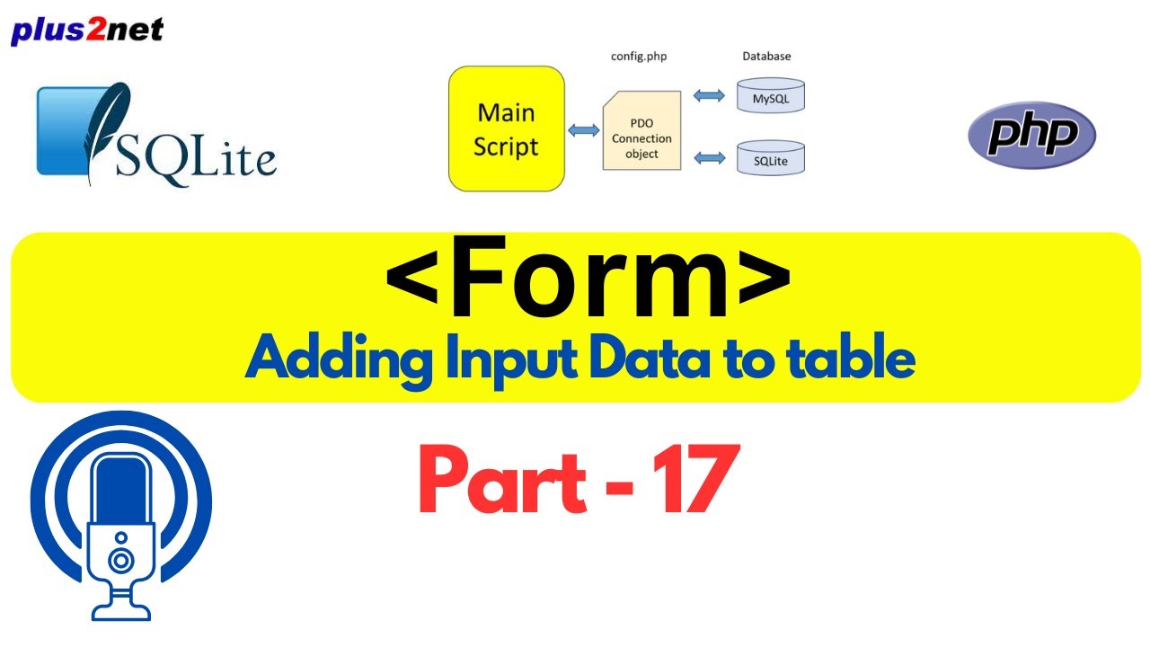 User Input Data From An Html Form To Insert Into Sqlite Using Php Pdo 7018