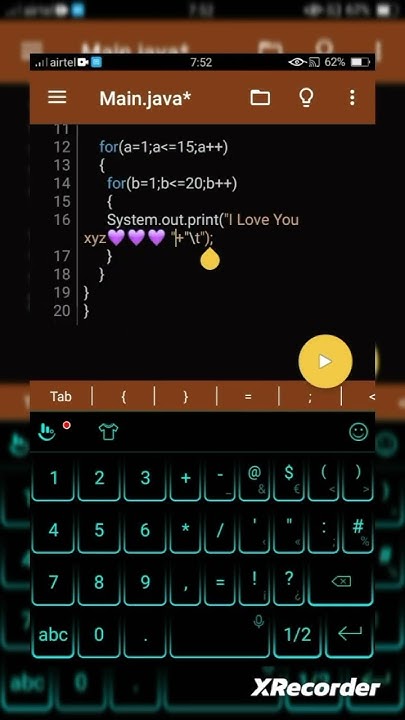 Java programming using Jvdroid | On Android | Valentine's Day Special |💜💙💜💙💜💙 - YouTube