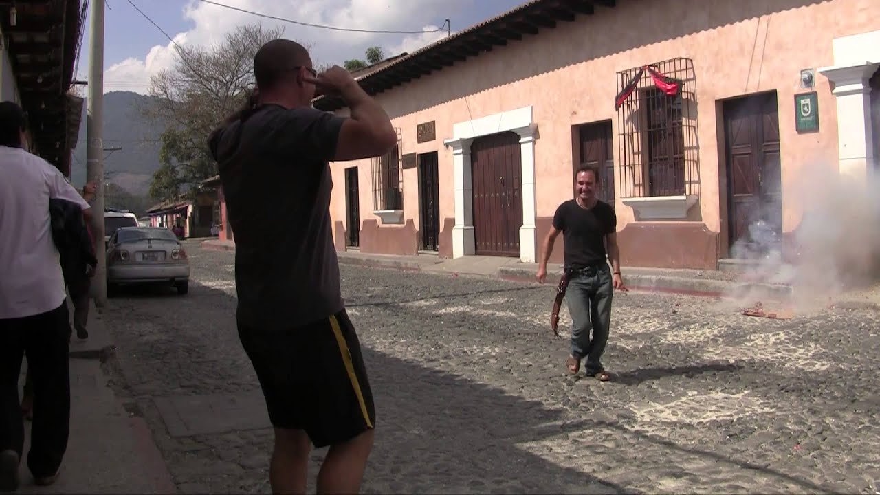 Firecrackers in Guatemala - YouTube