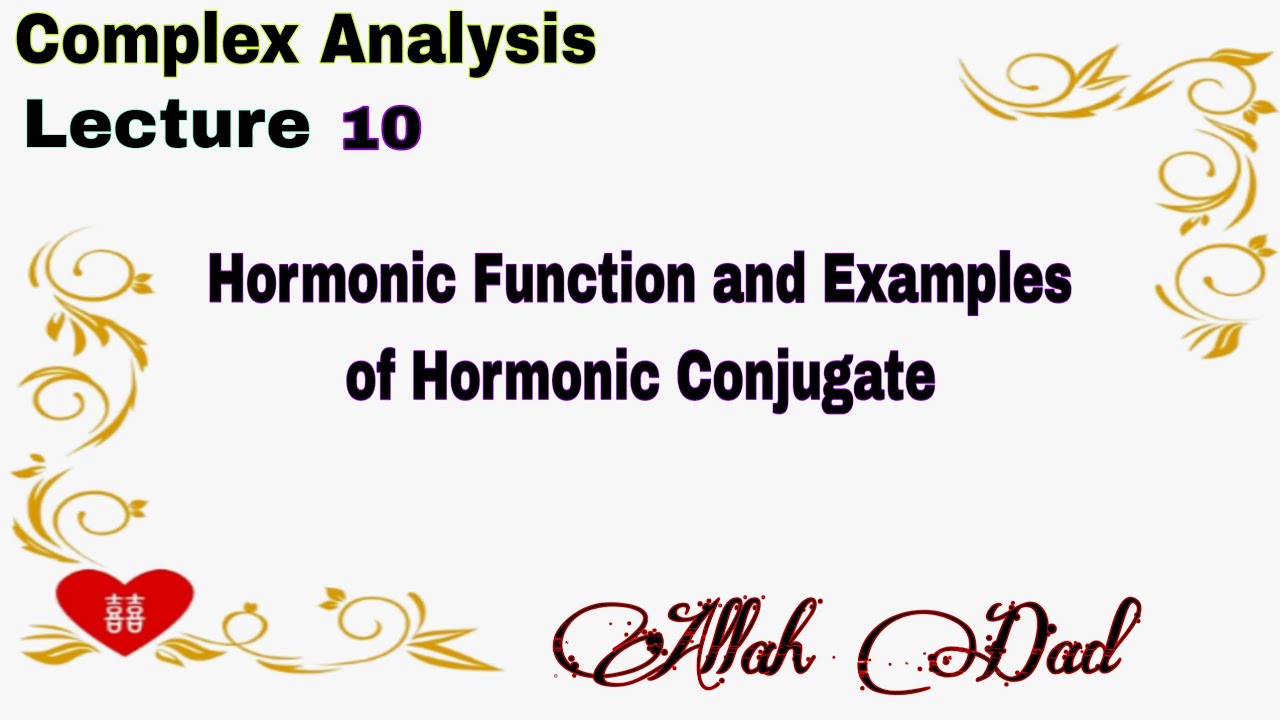 Hormonic Function | Hormonic Conjugate | Examples of Hormonic Conjugate ...
