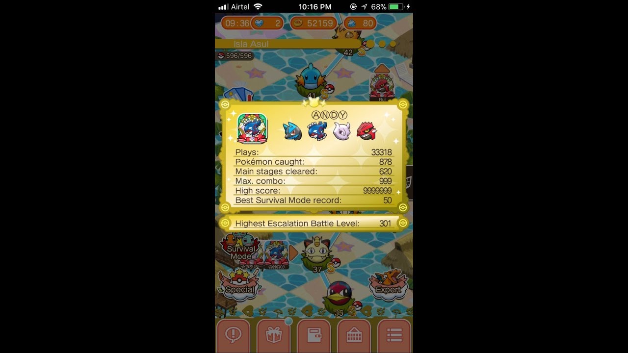 Pokemon Shuffle - How to get 999 Combo on your Trainer Card - YouTube