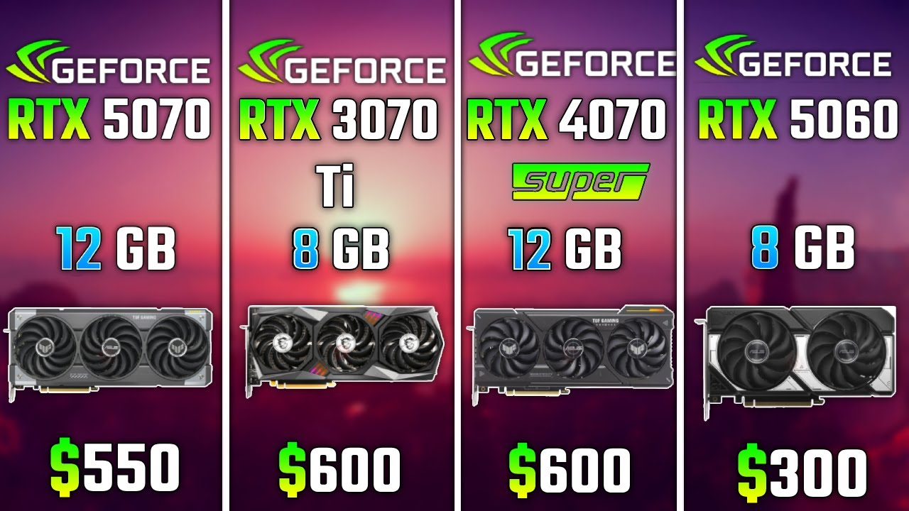 RTX 5070 vs RTX 3070 Ti vs RTX 4070 SUPER vs RTX 5060 | Test in 6 Games ...