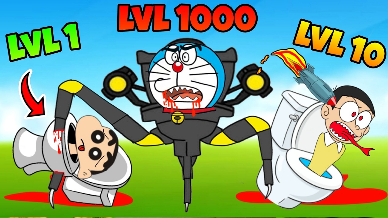 King Skibidi Doraemon Kill Shinchan & Nobita Skibidi Toilet 😱😱 ...