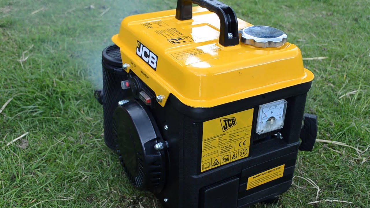 [HD] JCB 850W Two Stroke Portable Generator - Cold Start - YouTube