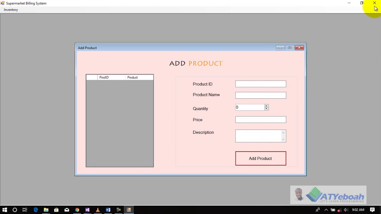 A Supermarket billing software - Add Product Module Part 2 - YouTube