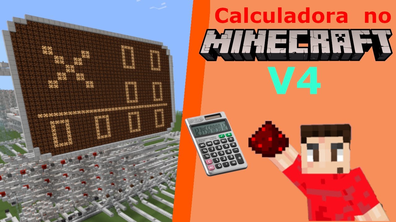 Eu fiz uma calculadora no Minecraft!!! - YouTube