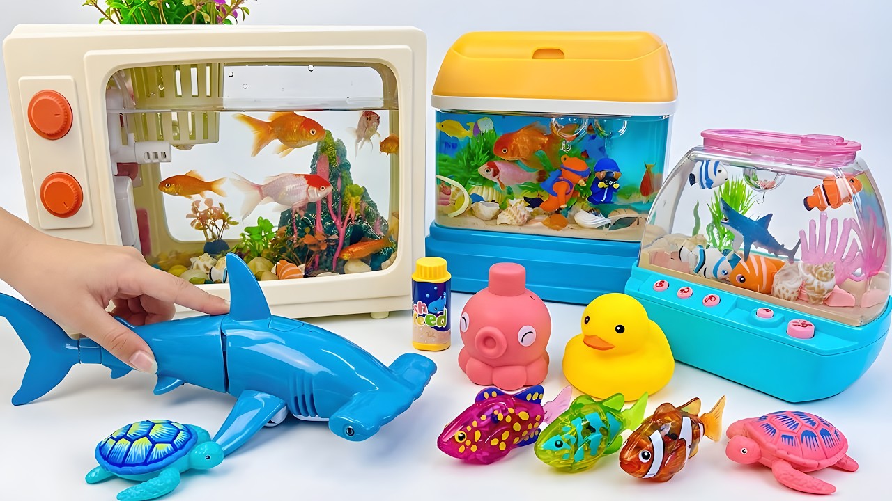 60 Minutes Satisfying Unboxing Robo Alive Aquarium & Fish Tank Playset ...