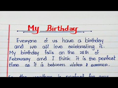 25lines Essay on My Birthday in English | Paragraph Writing on My ...