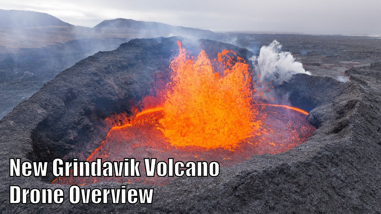 New Drone Shots from Grindavik Volcano – April 18 - YouTube