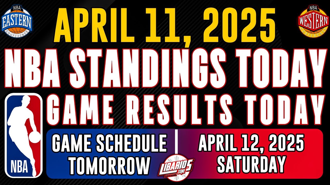 NBA STANDINGS TODAY as of APRIL 11, 2025 | GAME RESULTS TODAY | GAMES ...