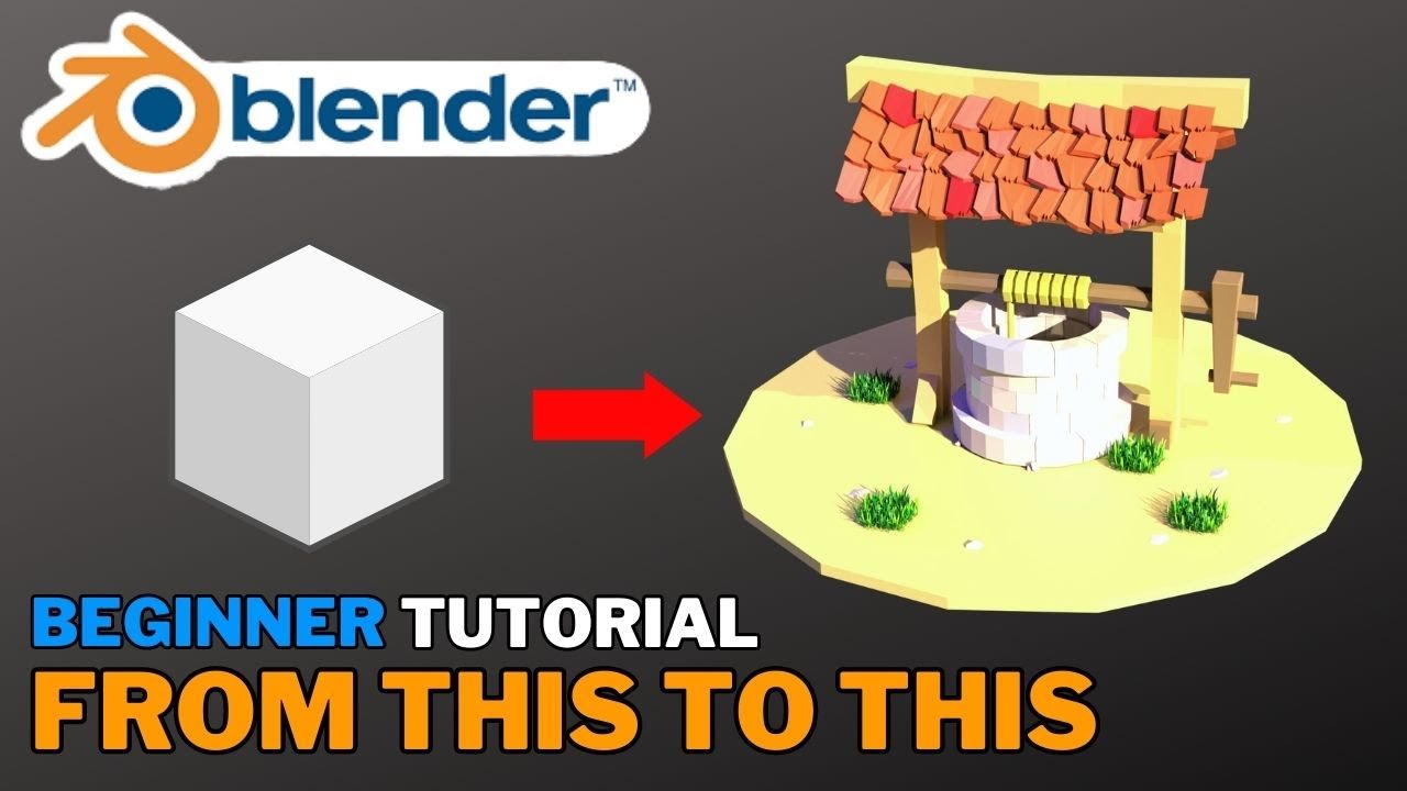 How to Create a Low Polly Well Beginner Tutorial In Blender 3.1 - YouTube