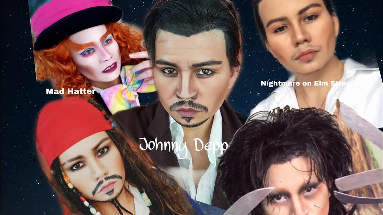 Johnny Depp Make Up Transformation and his famous characters - YouTube