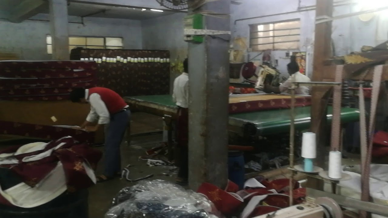 how to making bedding sleeping mattress by industrial sewing machine ...
