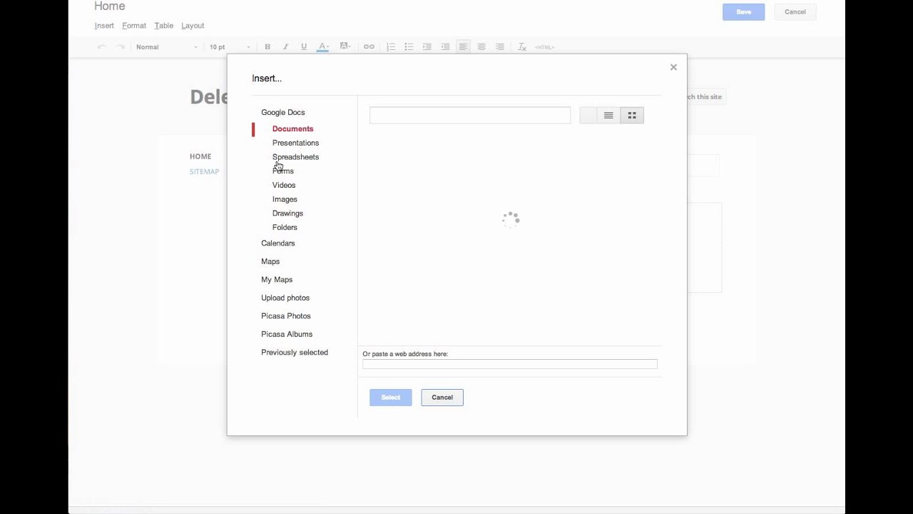 Insert Document into Google Sites - YouTube