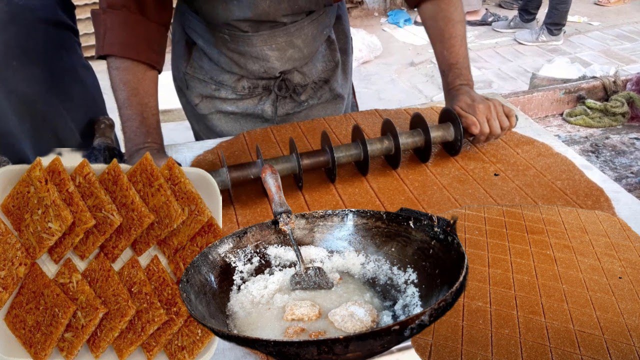 Coconut jaggery Pakistani cuisine| Coconut Chikki Desi Pakistani Street ...