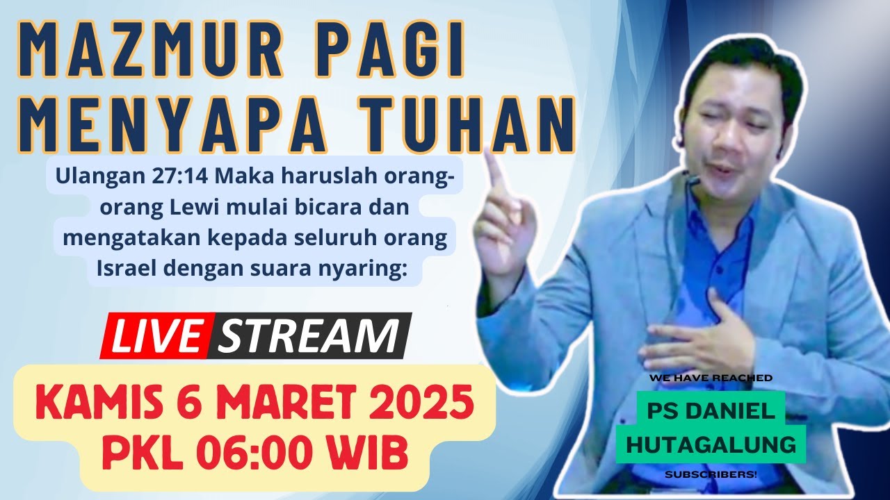 Mazmur Pagi Menyapa TUHAN | Kamis 6 Maret 2025 (Mazmur 5:4) # ...