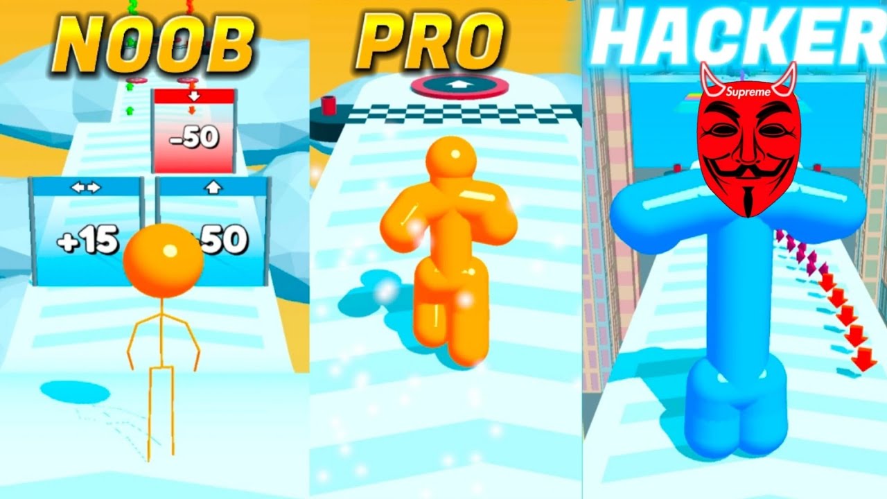 NOOB vs PRO vs HACKER | GamingVio | Tall Man Run - YouTube