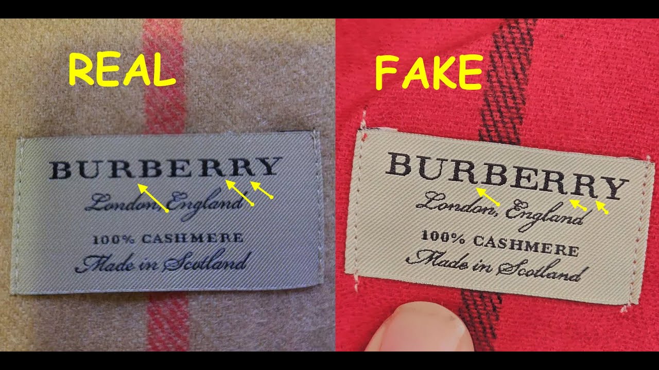 Burberry scarf real vs fake review. How to spot original Burberry ...