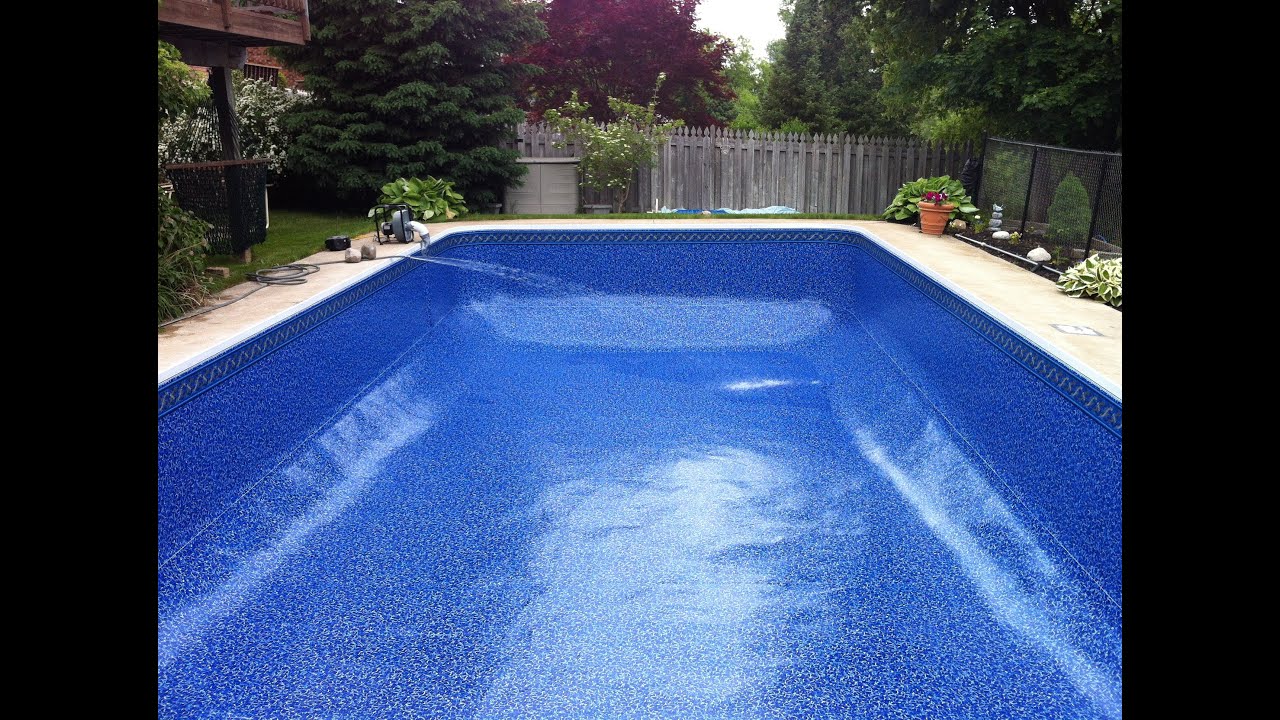 How To Install A Vinyl Liner In A Swimming Pool YouTube