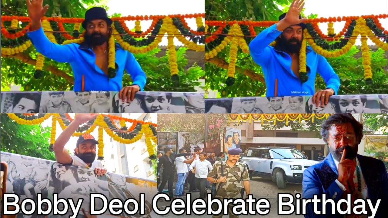 Bobby Deol Celebrate 55th Birthday In Juhu House | Bobby Deol And Sunny ...