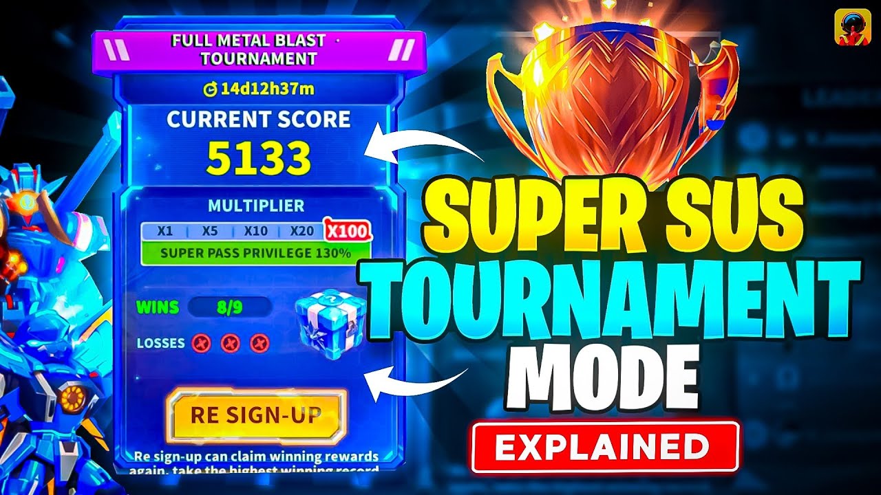 Super Sus New Tournament Mode Full Explained🔥How To Get Free Goldstars ...