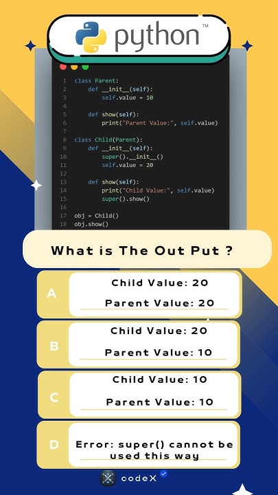 "Python Inheritance Explained: Can You Predict the Output? 🐍#CodingChallenge" - YouTube