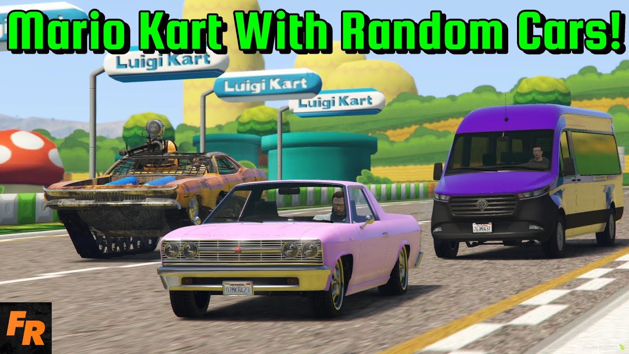 Random Cars Every Lap On A Mario Kart Track! - Modded Gta 5 - YouTube