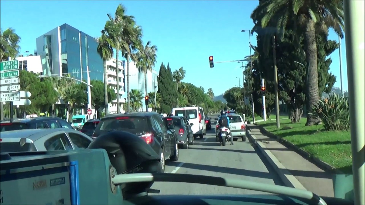 Bus Nice ligne 12 Cap 3000 Promenade des Arts - YouTube